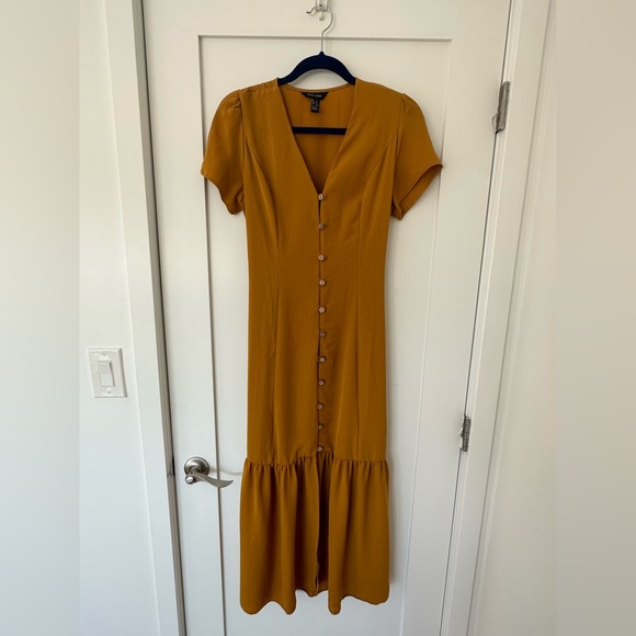New Look | Dresses | Mustard Short Sleeve Maxi Dress | Poshmark